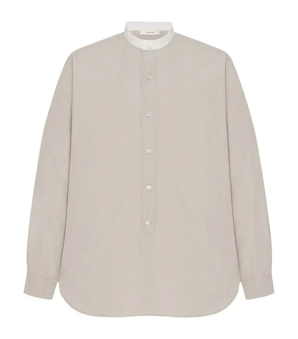 THE ROW Melchior Cotton Shirt - Brown