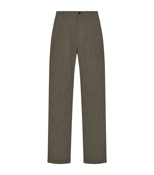 THE ROW Tosca Wool Trousers - Brown