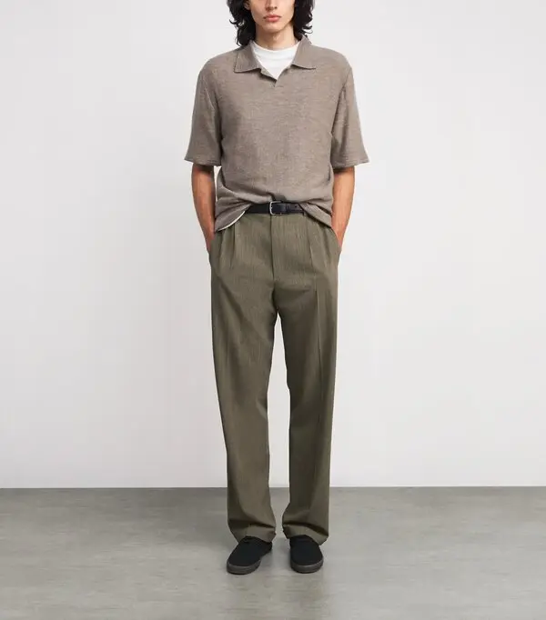 THE ROW Tosca Wool Trousers - Brown