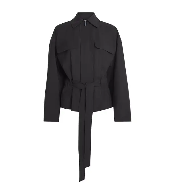 Theory Stretch-wool Field Shirt Jacket - Black