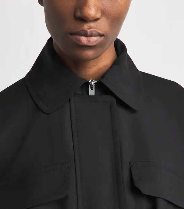 Theory Stretch-wool Field Shirt Jacket - Black