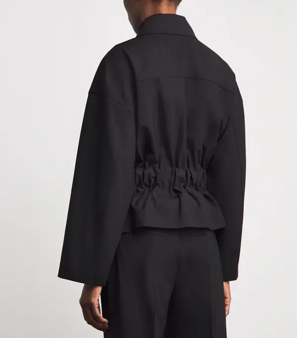 Theory Stretch-wool Field Shirt Jacket - Black