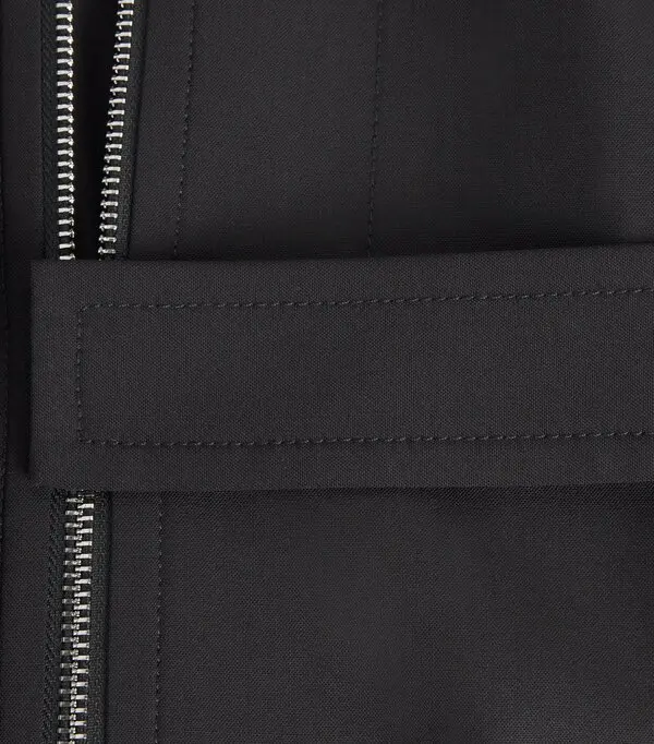 Theory Stretch-wool Field Shirt Jacket - Black
