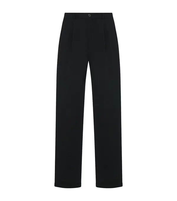 THE ROW Tosca Wool Trousers - Black