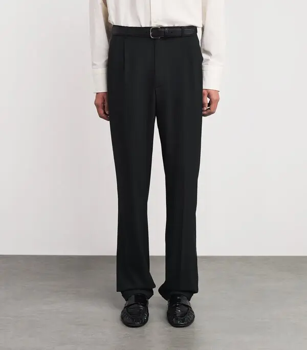 THE ROW Tosca Wool Trousers - Black