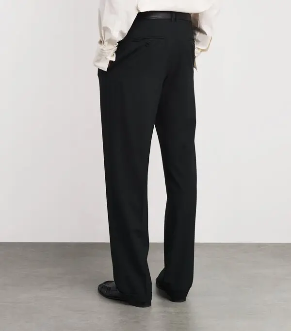 THE ROW Tosca Wool Trousers - Black