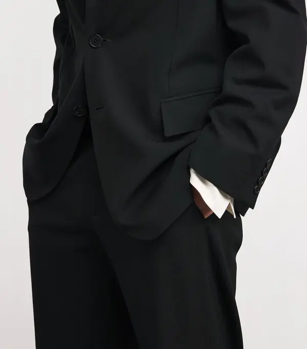 THE ROW Tosca Wool Trousers - Black