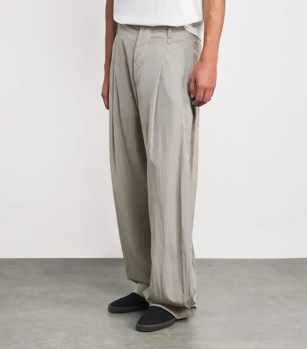 THE ROW Malaya Silk-blend Trousers - Grey