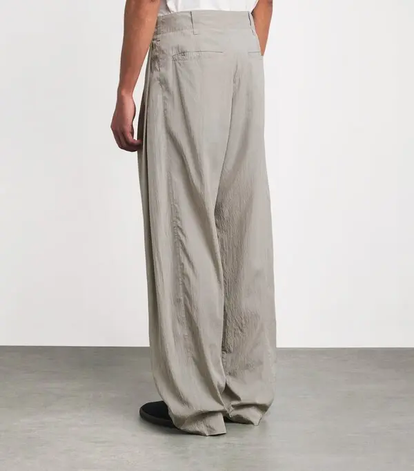 THE ROW Malaya Silk-blend Trousers - Grey