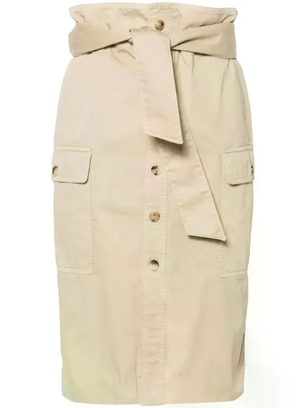 Saint Laurent Saharienne Midi Skirt