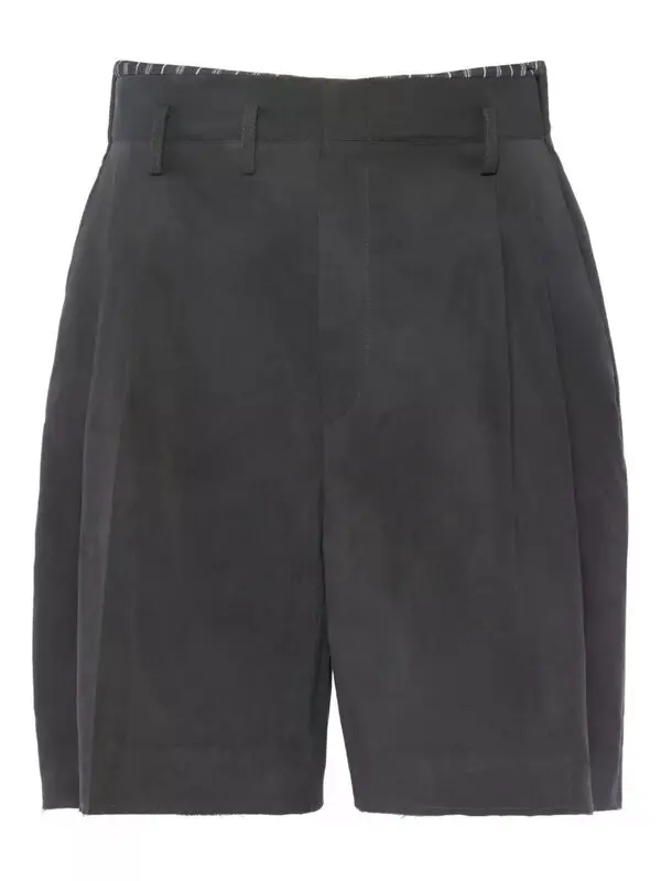 MAISON MARGIELA Pleated Wide-leg Bermuda Shorts