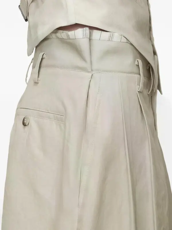 MAISON MARGIELA Pleated Wide-leg Shorts