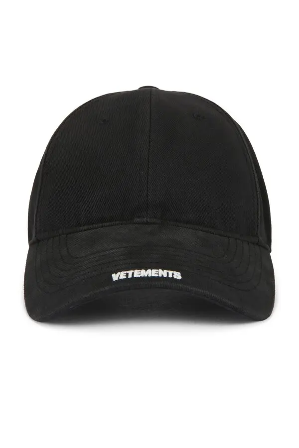 Vetements Nano Logo Cap - Black