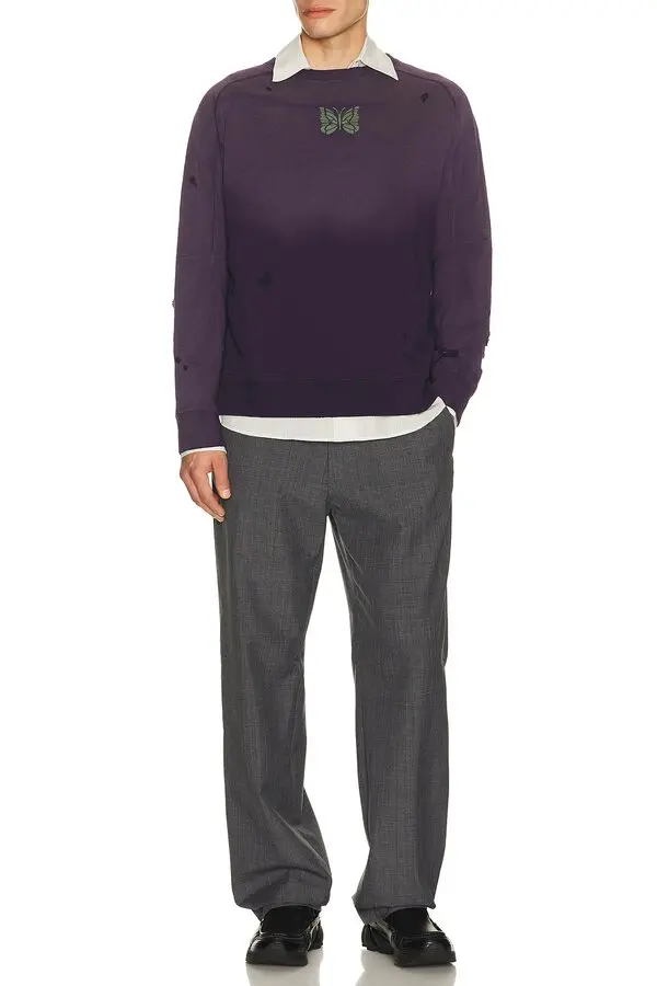 Needles Deconstructed Sweatshirt - Purple