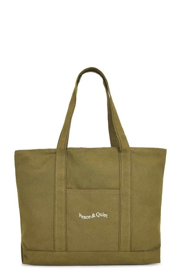 MUSEUM OF PEACE & QUIET Wordmark Boat Tote - Brown