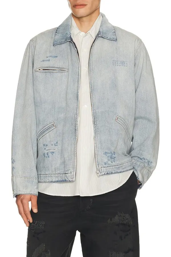 MAISON MARGIELA Sportsjacket In Blue - Light Blue