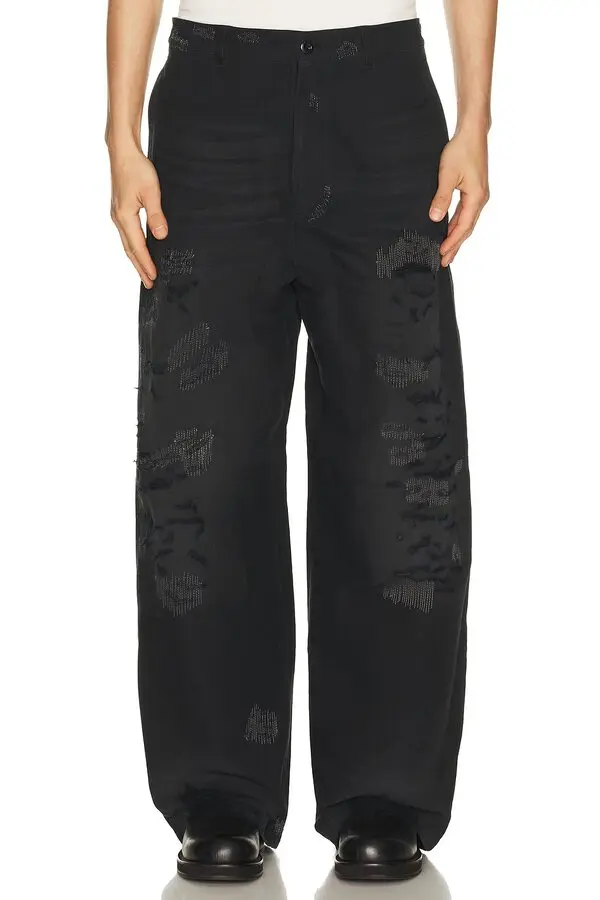 Acne Studios Plass Mending Jean - Black
