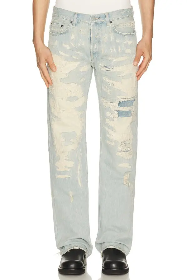 Acne Studios Distressed Denim Pant - Light Blue