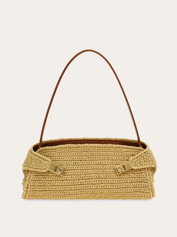 FERRAGAMO Hug East-west Shoulder Bag - Beige