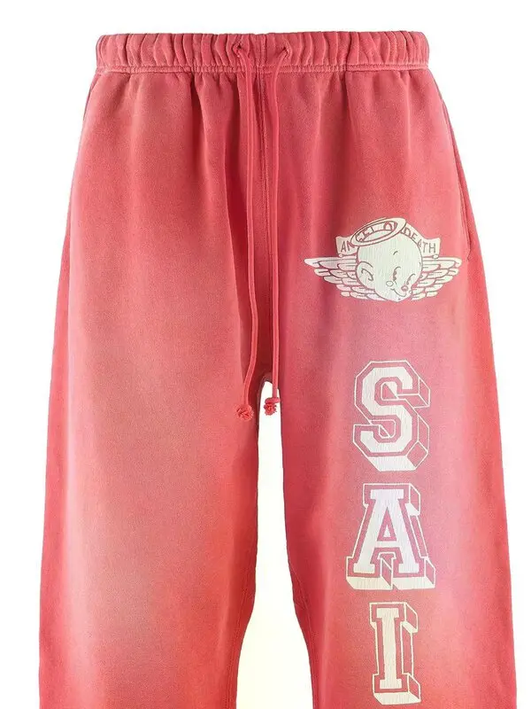 SAINT MXXXXXX Logo-print Track Pants - Red