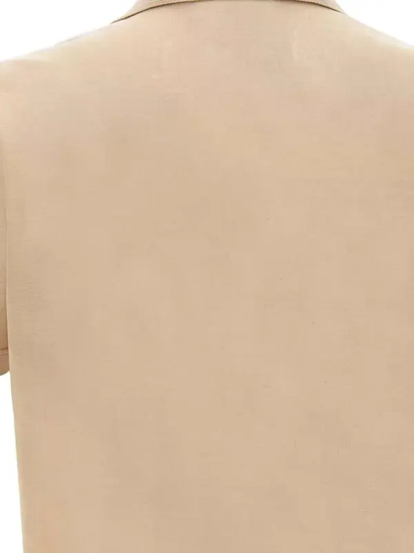 GRAN SASSO V-neck Ribbed Polo Shirt - Neutrals