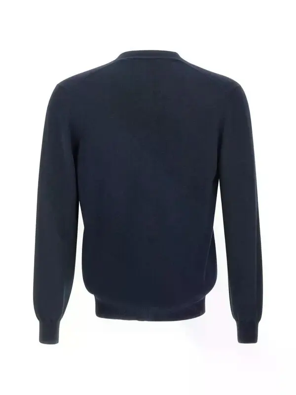 GRAN SASSO V-neck Button Cardigan - Blue