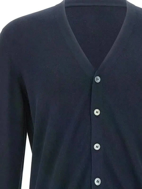GRAN SASSO V-neck Button Cardigan - Blue