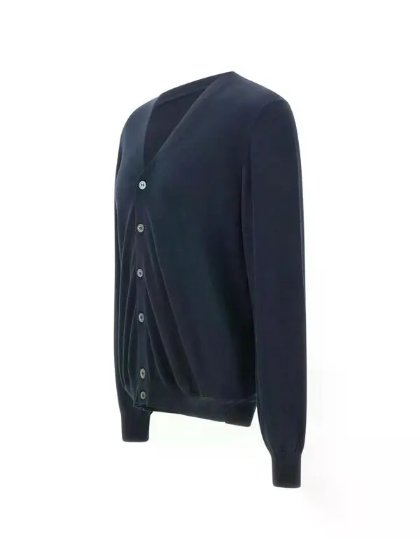 GRAN SASSO V-neck Button Cardigan - Blue