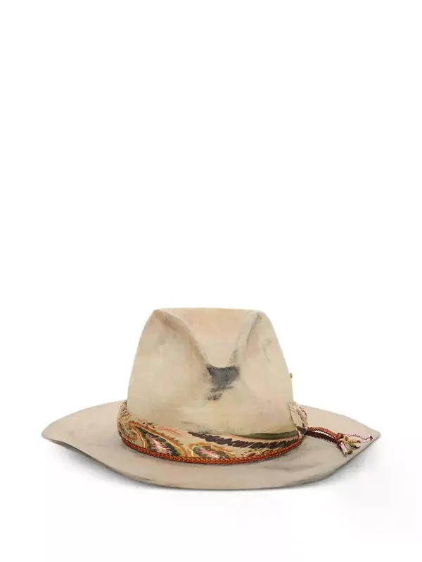 Nick Fouquet Mustang Felt Hat With Tasseled Trim - Neutrals