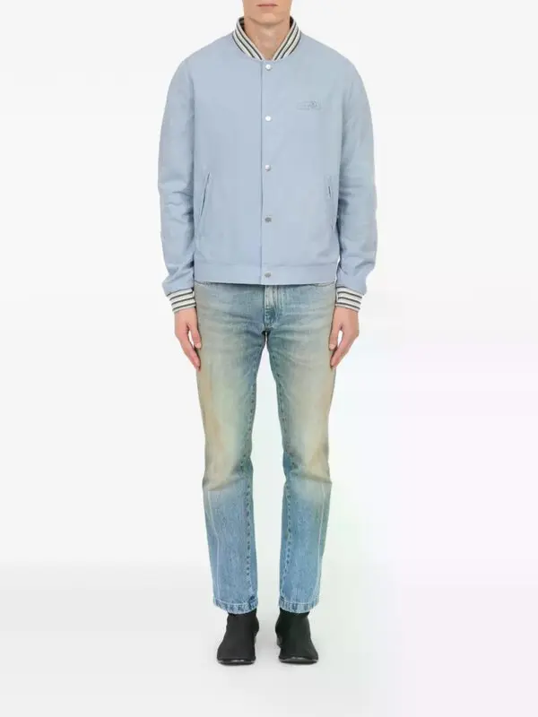 MAISON MARGIELA Ribbed-trim Logo Jacket
