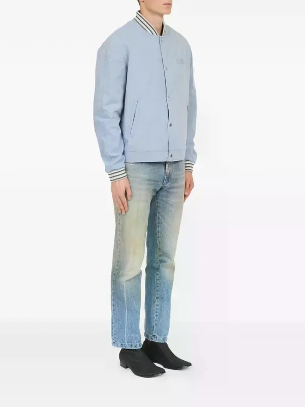 MAISON MARGIELA Ribbed-trim Logo Jacket