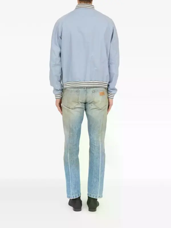 MAISON MARGIELA Ribbed-trim Logo Jacket