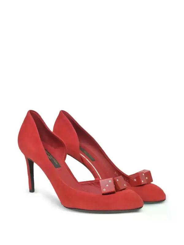LOUIS VUITTON Dice-embellishment Suede Pumps
