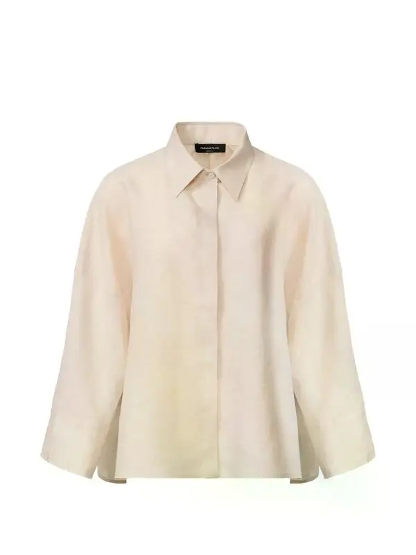 Fabiana Filippi Monili Trim Long Sleeve Shirt - Neutrals