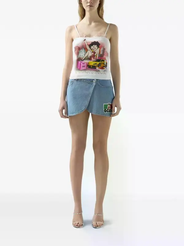 Gcds Betty Boop Graphic Print Spaghetti Strap Top
