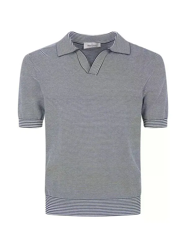 GRAN SASSO Striped T-shirt - Black
