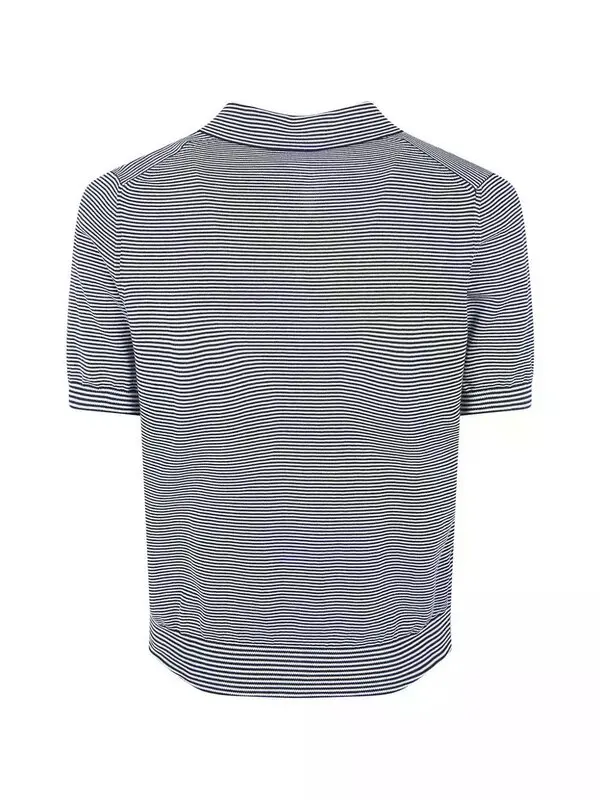 GRAN SASSO Striped T-shirt - Black