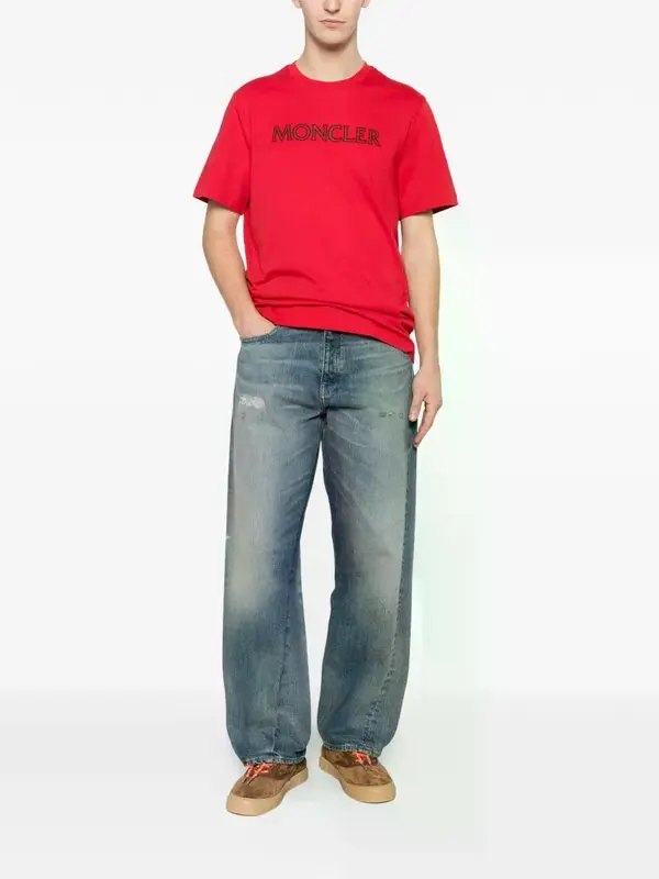 Moncler Logo-detail T-shirt - Red