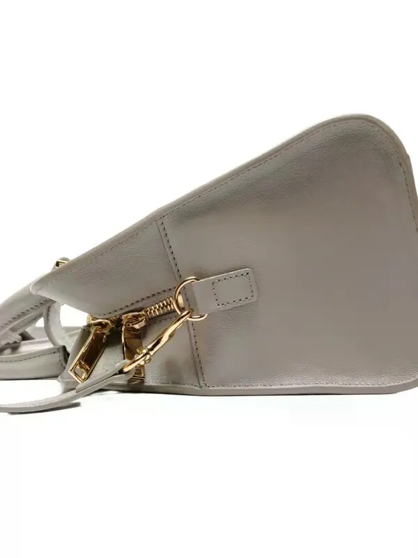 Saint Laurent 2000s Cabas Leather Tote Bag - Grey