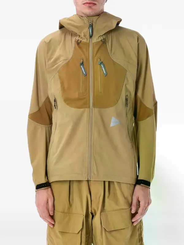 AND WANDER Zip Panelled Jacket