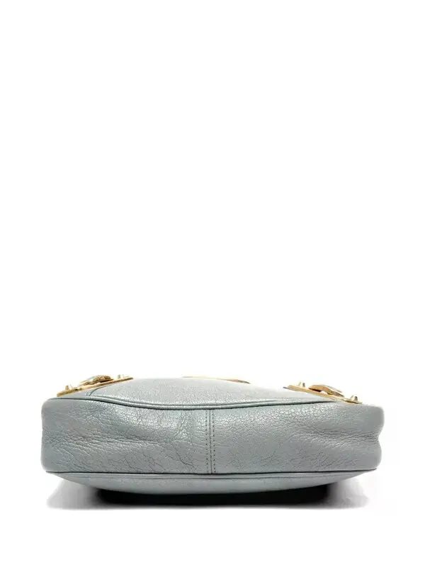 Balenciaga 2000-2010s Leather Shoulder Bag - Blue