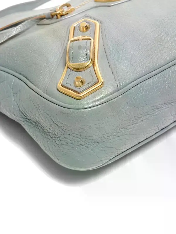 Balenciaga 2000-2010s Leather Shoulder Bag - Blue