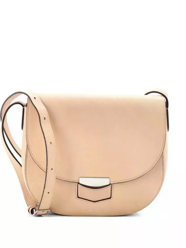 Celine Trotteur Medium Crossbody Bag Grainy Leather - Neutrals