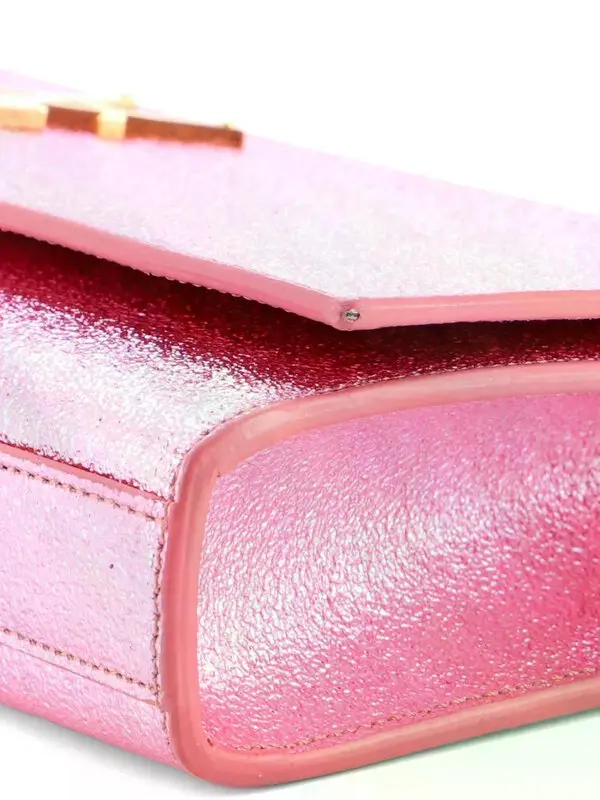 Saint Laurent Metallic Calfskin Clutch Bag - Pink