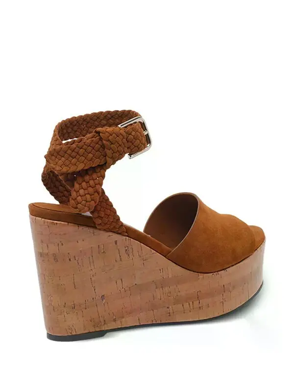 JIMMY CHOO Jori 100 Braided Platform Wedge Sandals