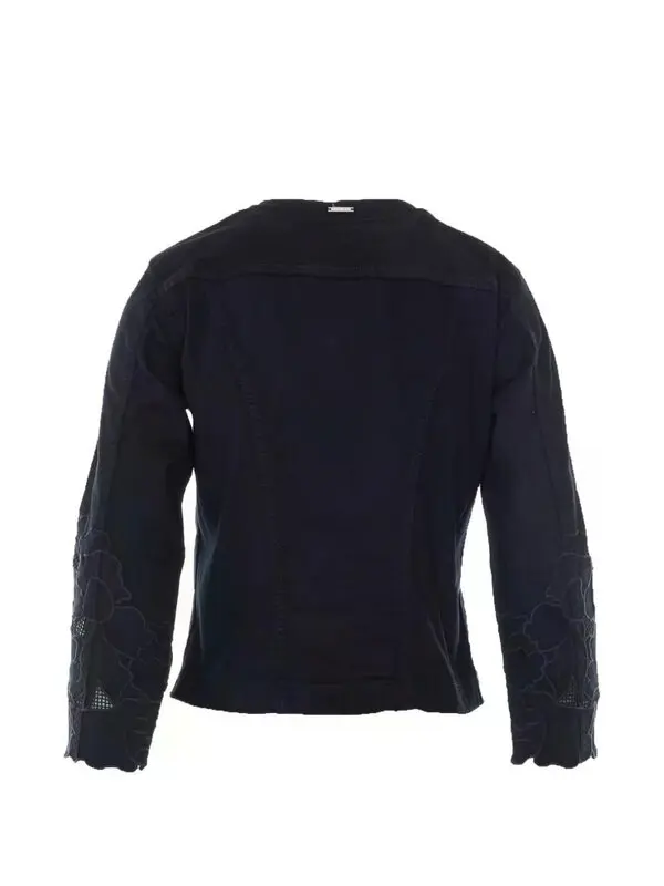 Liu Jo Embroidered Crewneck Jacket - Black