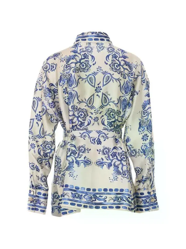 Liu Jo Floral Print Belted Shirt