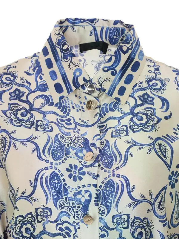 Liu Jo Floral Print Belted Shirt