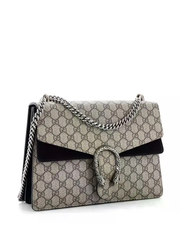 Gucci Dionysus Gg Coated Canvas Medium Shoulder Bag - Black