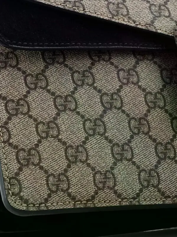 Gucci Dionysus Gg Coated Canvas Medium Shoulder Bag - Black